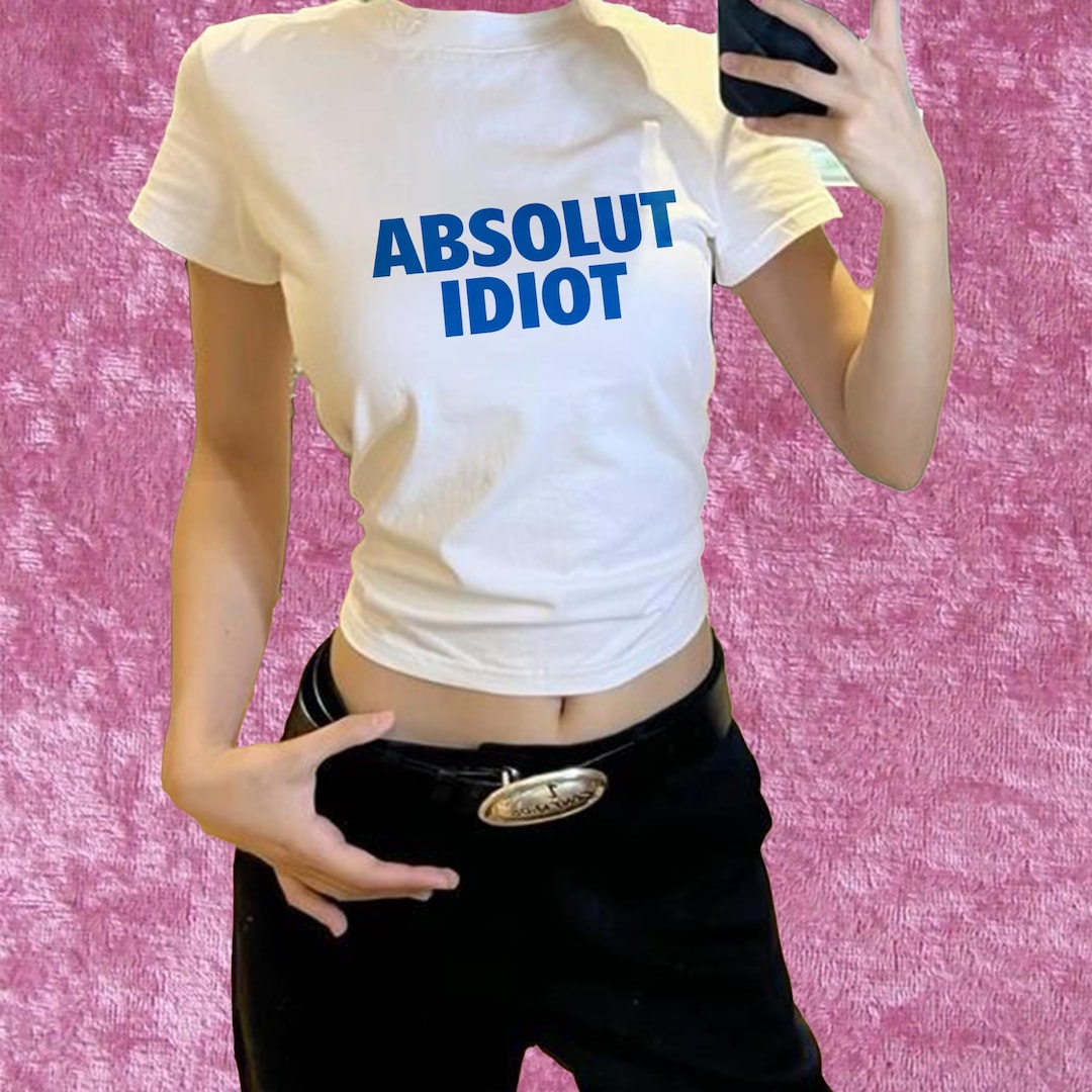 ABSOLUT IDIOT Loose Tee | Funny Puns Meme Statement Tee Absolut Vodka ...