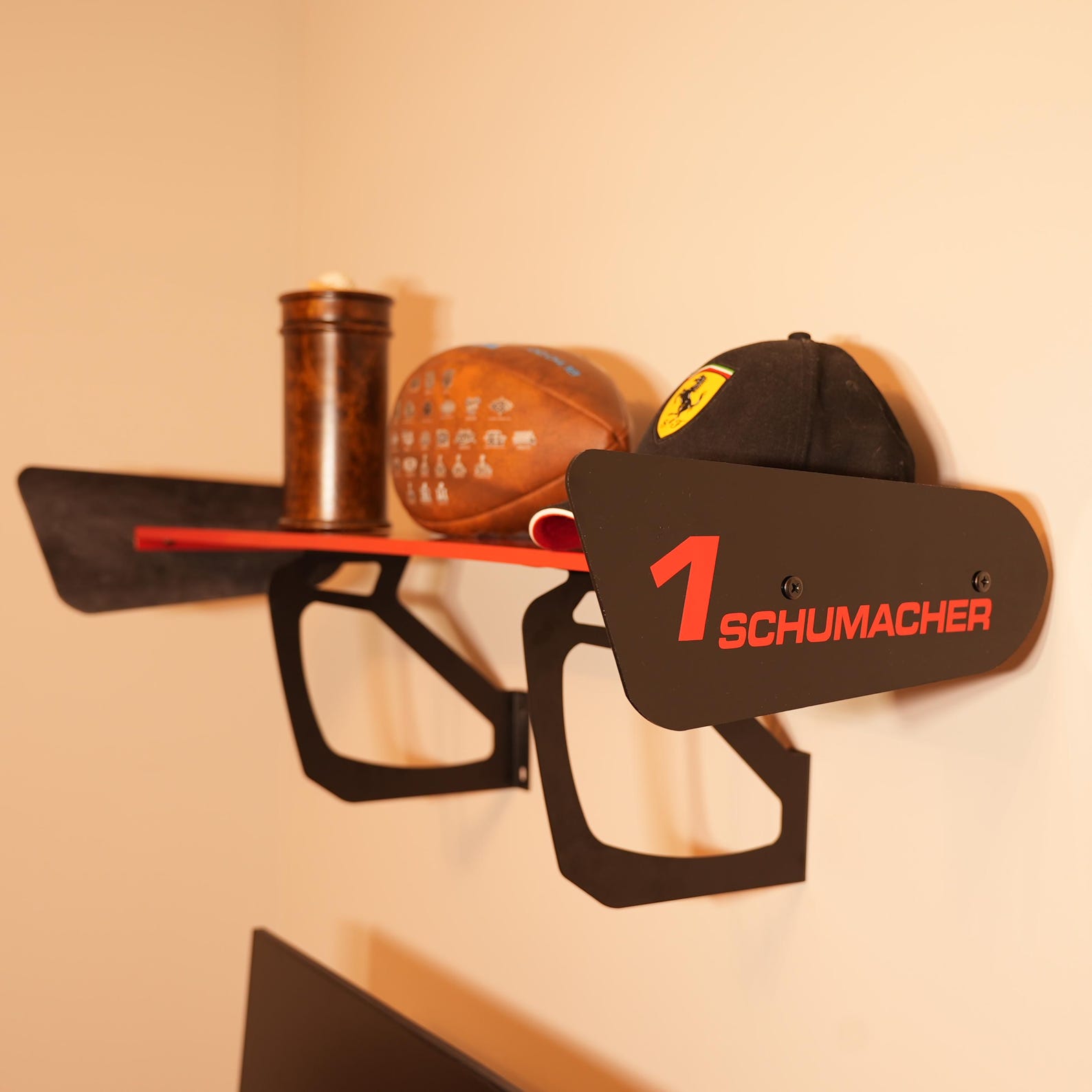Formula 1 Spoiler Shelf - Ferrari Themed Racing Decor – Rear Wing Shelf ...