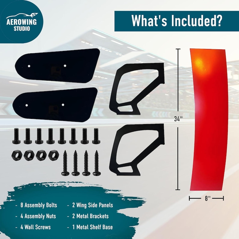 Formula 1 Spoiler Shelf - Ferrari Themed Racing Decor – Rear Wing Shelf ...