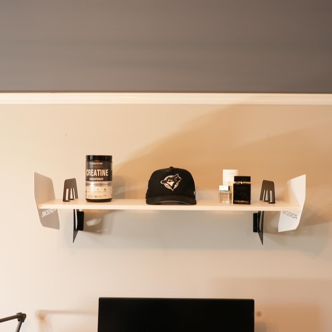 Black & White Racing Wing Spoiler Shelf: Motorsport Inspired Car ...