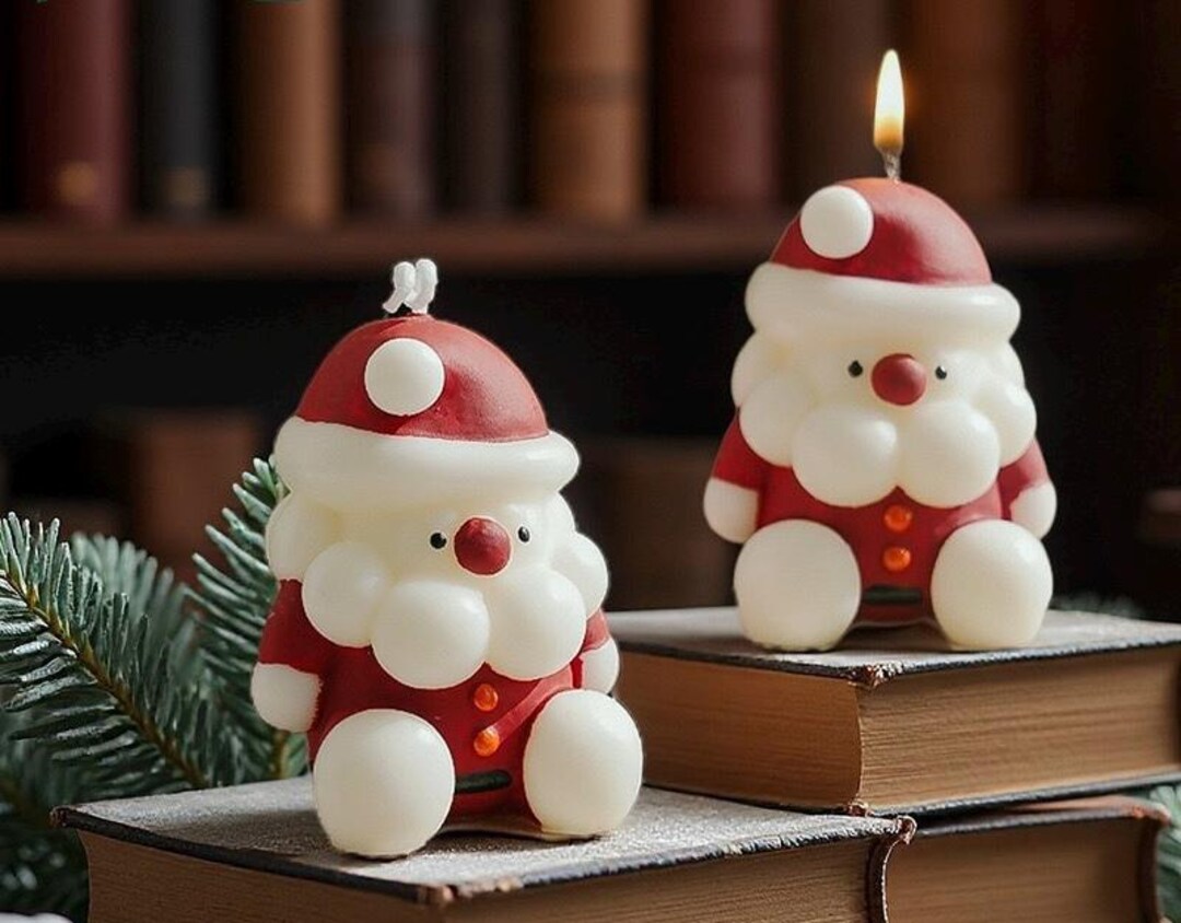 Christmas Candle - Santa Claus - Etsy
