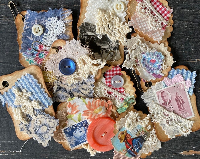 Collage Tiny Hang Tags With Light Bulb Pin - 10 - Etsy