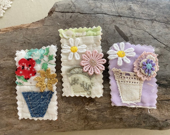 Flower Pot Snippets From Cutter Quilt & Scraps Journal, Junk Journal ...