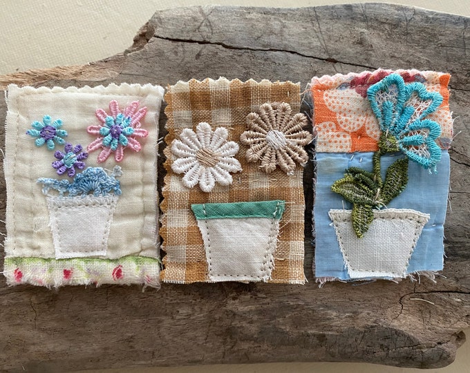 Flower Pot Snippets From Cutter Quilt & Scraps Journal, Junk Journal ...