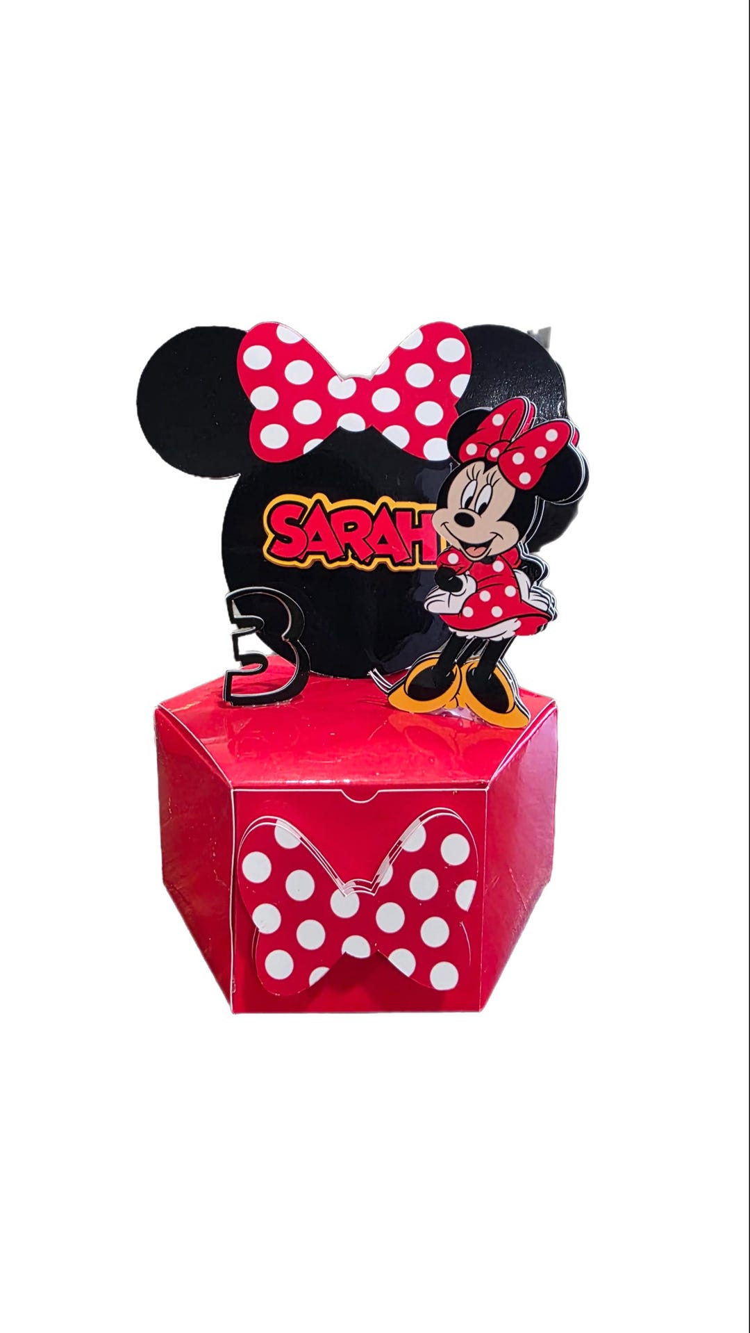 Minnie Mouse Favor Box – Personalized Birthday Party Decoration ...