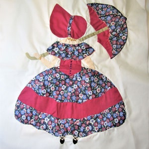 Umbrella Girl Quilt Blocks 6 Hand Stitched Vintage - Etsy