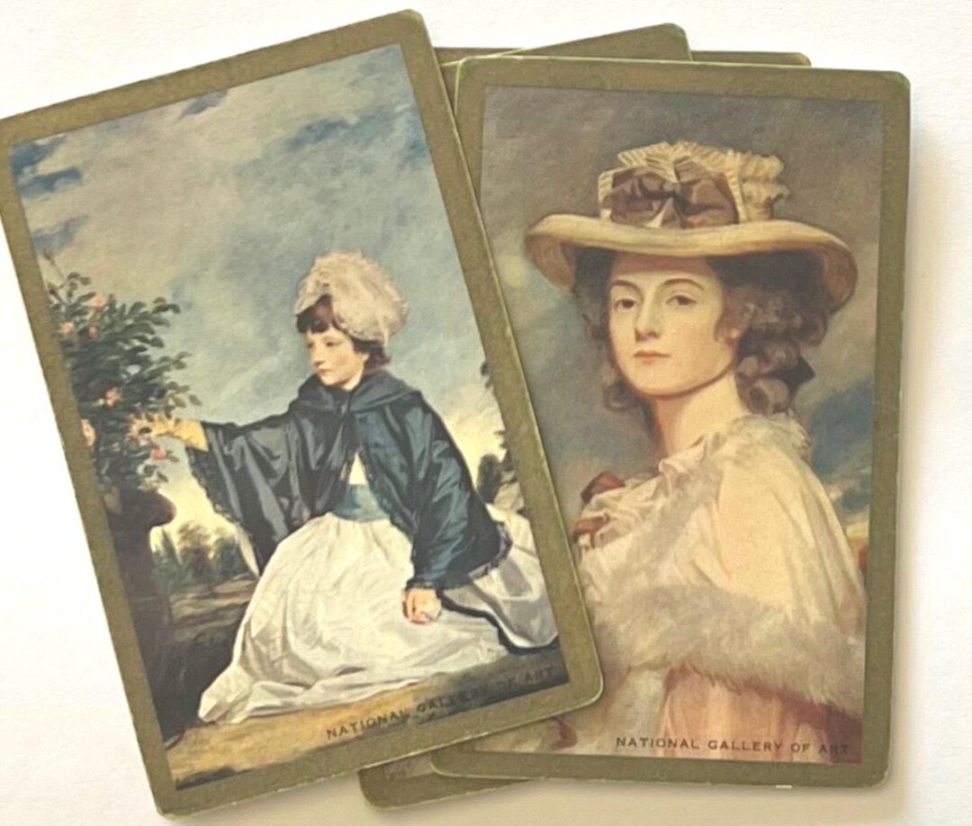 4 Vintage Victorian Lady Playing Cards, Journal Ephemera, Scrapbooking ...