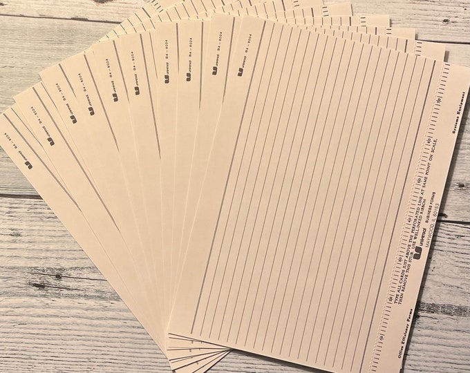10 Vintage Lined Office Business Forms, White, Journal Ephemera, Mixed ...