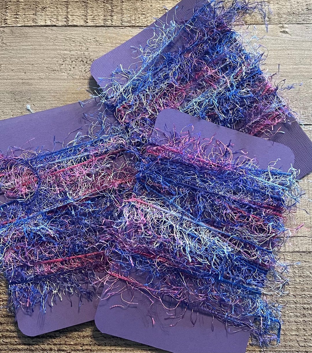 4 Yards Fiji Fun Fur, Purple & Pink Blend Eyelash Trim, Yarn, Fiber for ...