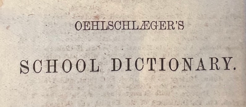 20 Antique German Vintage Dictionary Book Pages 1800s Junk - Etsy
