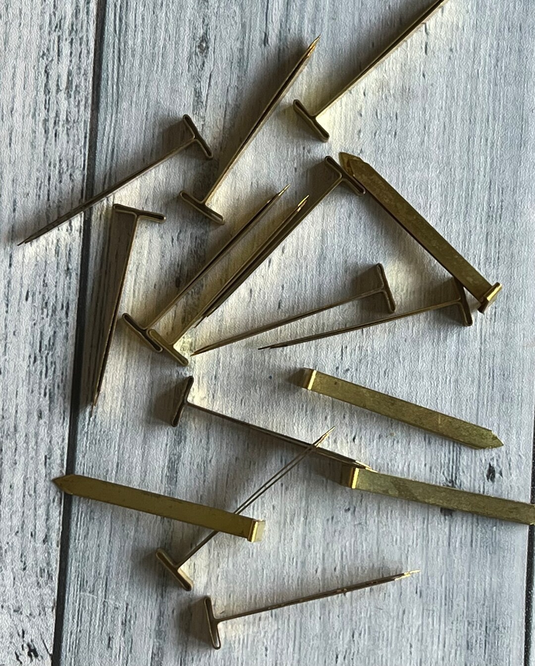 15 Vintage Brass Paper Flathead Paper Fasteners, Junk Journal, Journal ...