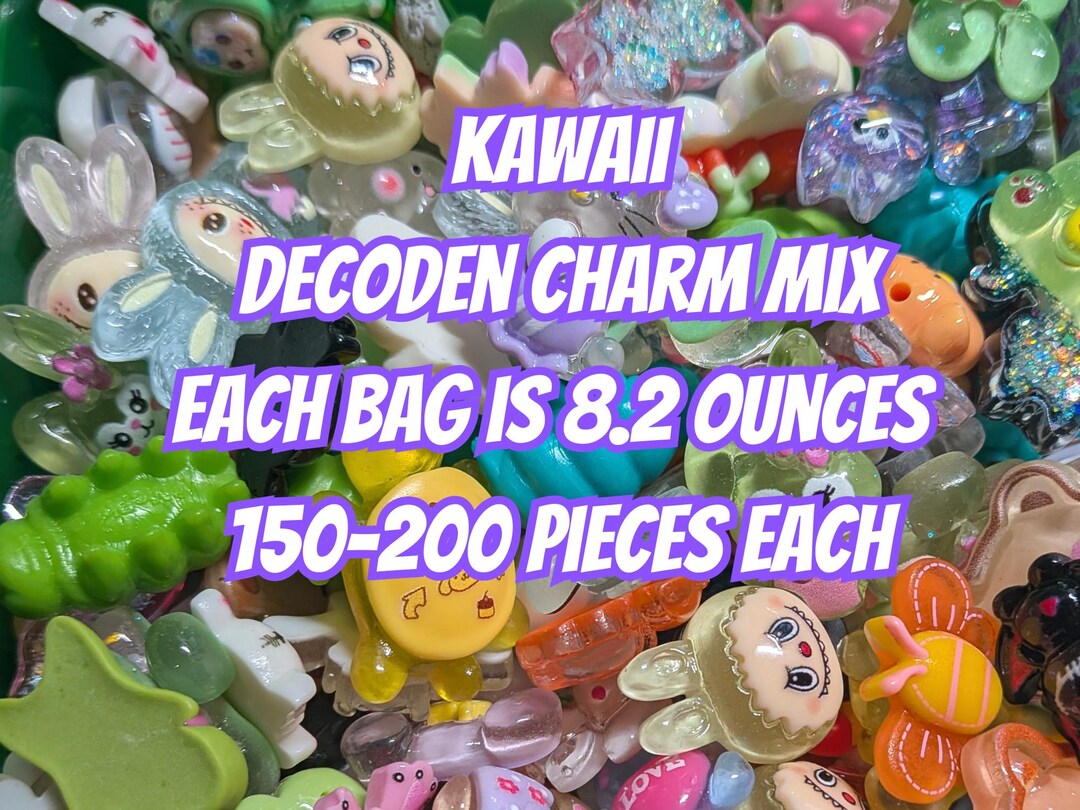 8oz Kawaii Decoden Charm Mix, Resin Flatback Craft Supply - Etsy