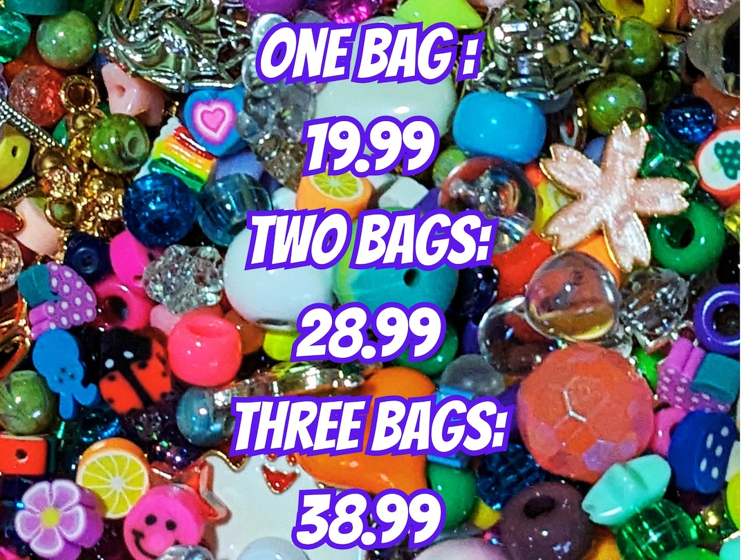 Bead Soup Mix – Jewelry Making Assortment, Pony Beads, Charms (8.6 Oz ...