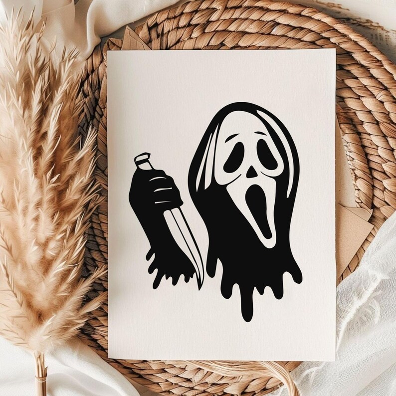 Creepy Halloween Svg, Horror Scream Png, Horror Movie Halloween Png ...