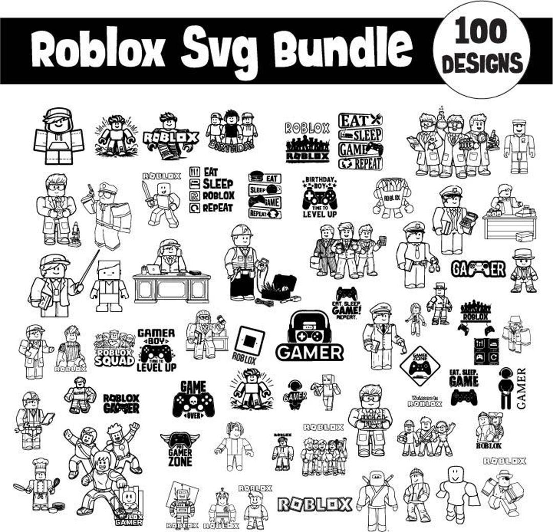 Roblox Game Character Clipart, Roblox PNG Files for Cricut, Gamer Svg ...