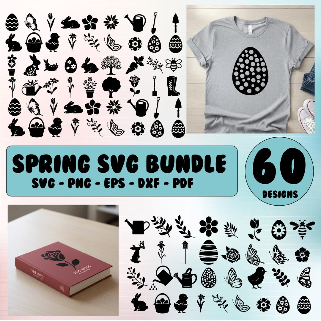 SPRING SVG , Spring Bundle Svg , Easter Svg, Spring Cricut , Spring ...