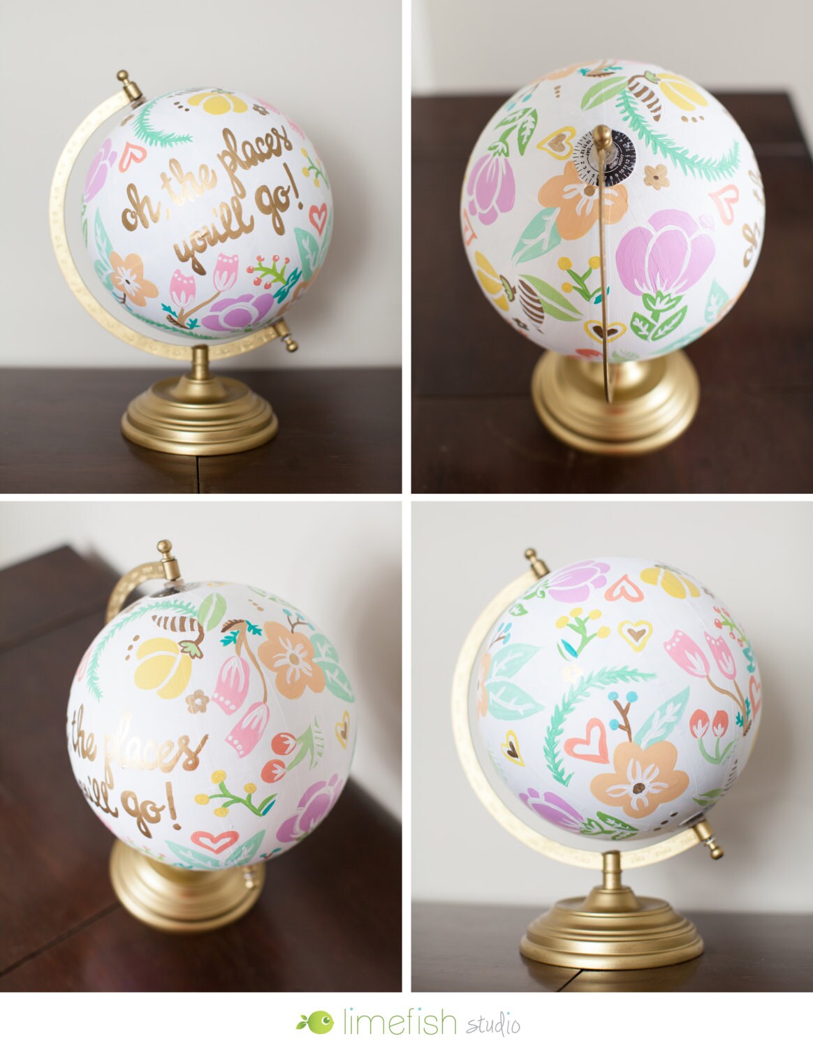 CUSTOM Hand-painted Globe . Made-to-order . 12 Inches . Any Color, Any ...