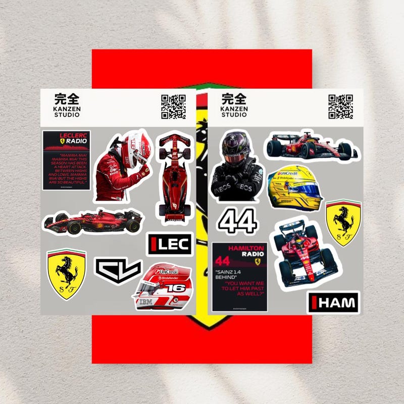 Ferrari Sticker Pack - Etsy