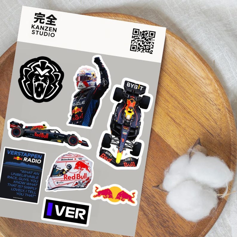 F1 Max Verstappen Sticker Pack | Racing Aesthetic Laptop & Planner ...