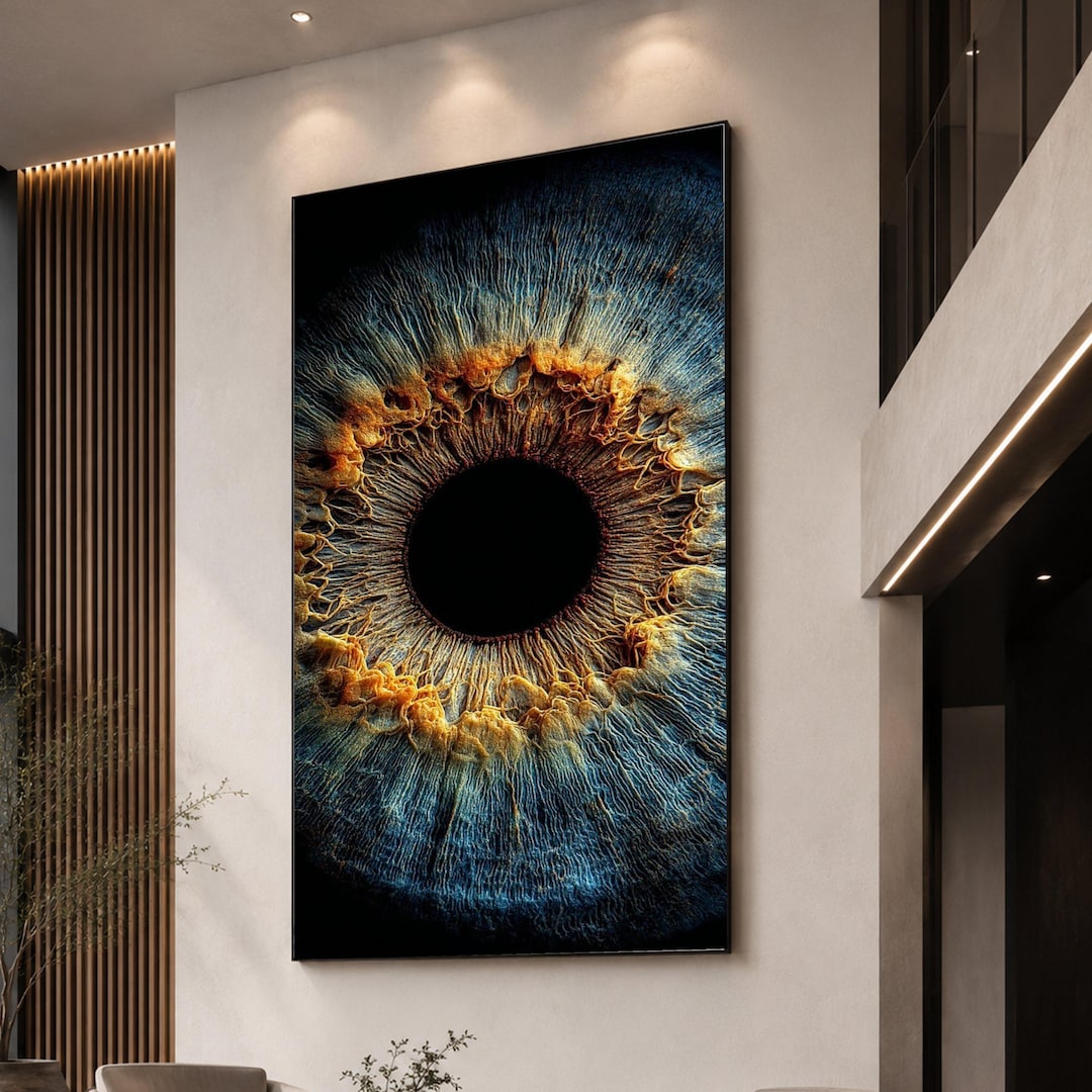 Abstract Eye Canvas Wall Art, Macro Iris Design, Modern Home Decor ...