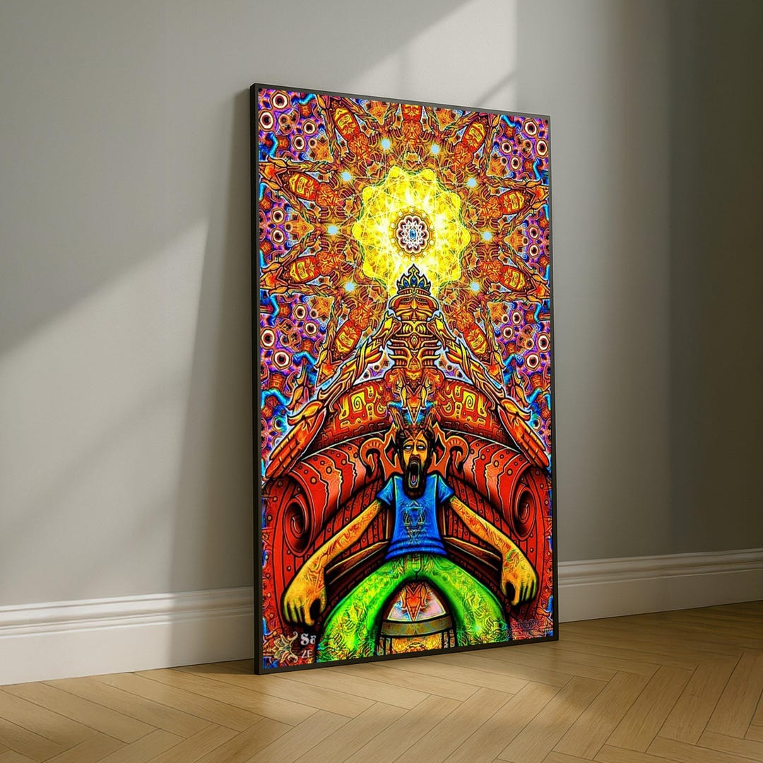 Psychedelic Visionary Art Canvas, Abstract Spiritual Wall Decoration ...