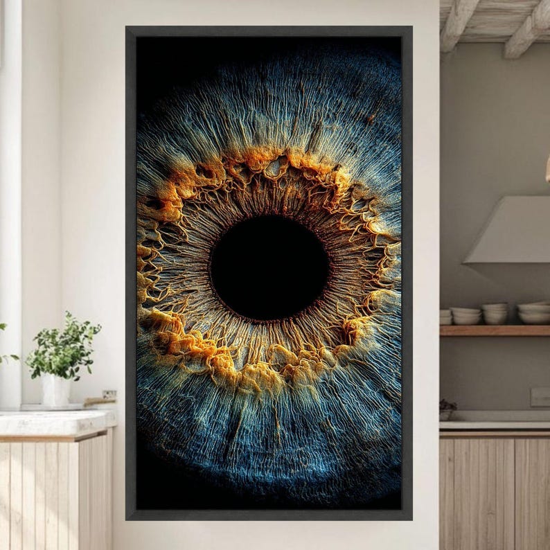 Abstract Eye Canvas Wall Art, Macro Iris Design, Modern Home Decor ...