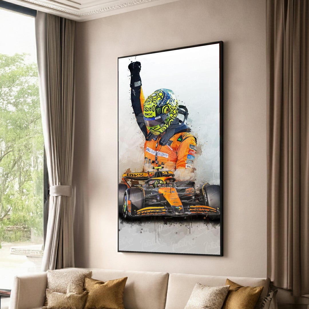 Formula 1 Racing Champion Canvas Wall Art, Victory Celebration ...