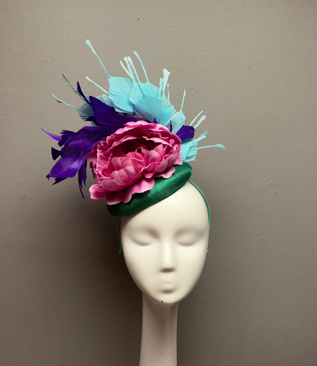 Floral Fascinator Floral Crown Kentucky Derby Bridal Shower Headband ...