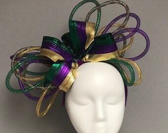 Small Feather Mardi Gras Crown Headpiece Mardi Gras Headband - Etsy