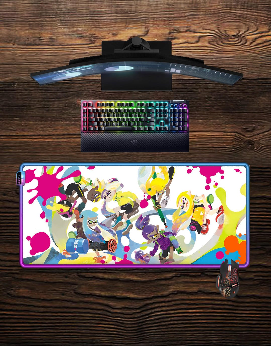 Splatoon LED Mouse Pad: RGB Gaming Desk Mat - Etsy