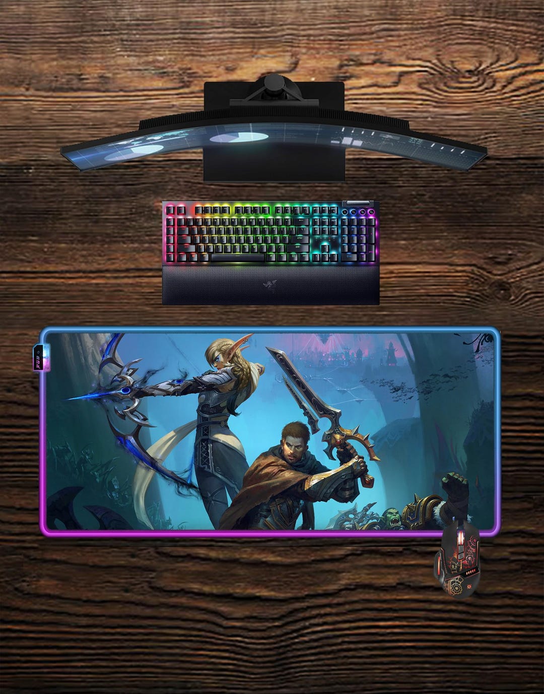 World of Warcraft LED Mouse Mat, Wow the War Within: Anduin Wrynn Mouse ...