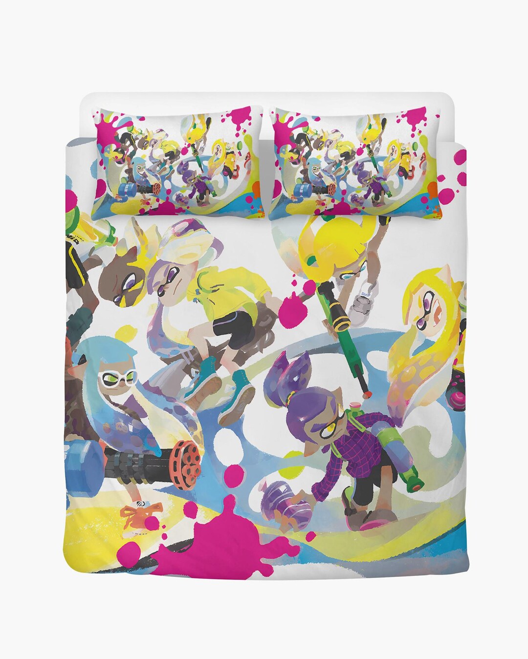 Splatoon Duvet Cover: Custom Bedding Set, 2 Pillowcases + Quilt Cover ...