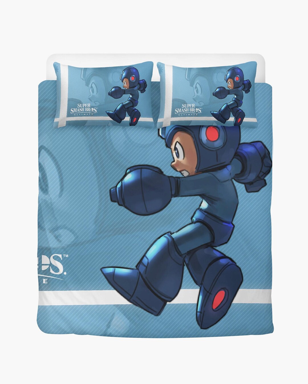 Mega Man Duvet Cover: Custom Bedding Set, 2 Pillowcases + Quilt Cover ...