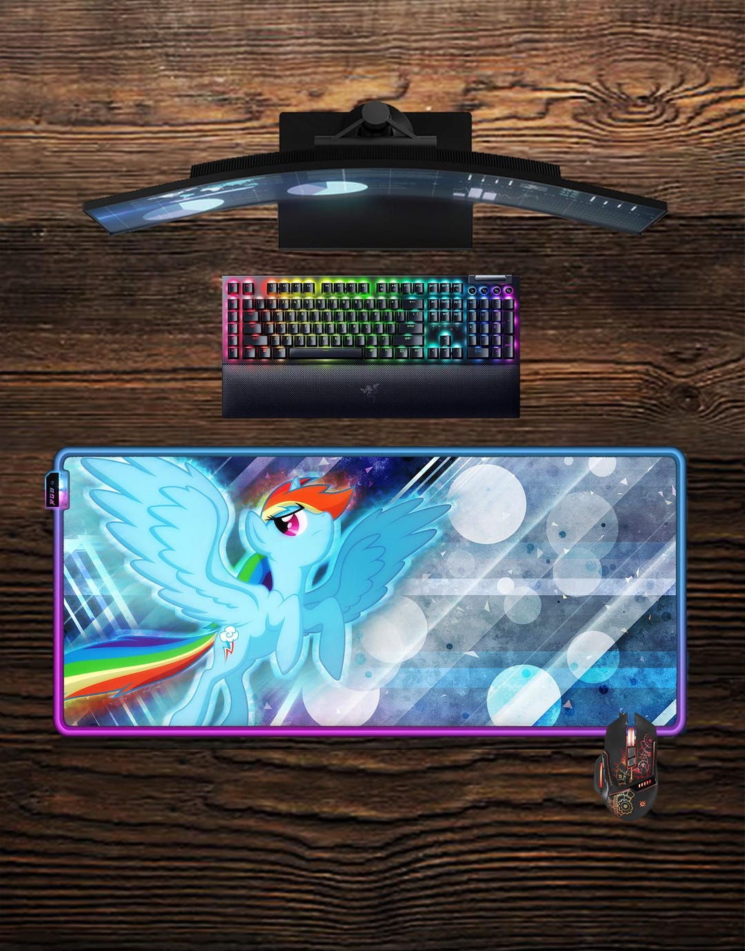 My Little Pony LED Mouse Pad: RGB Gaming Desk Mat - Etsy