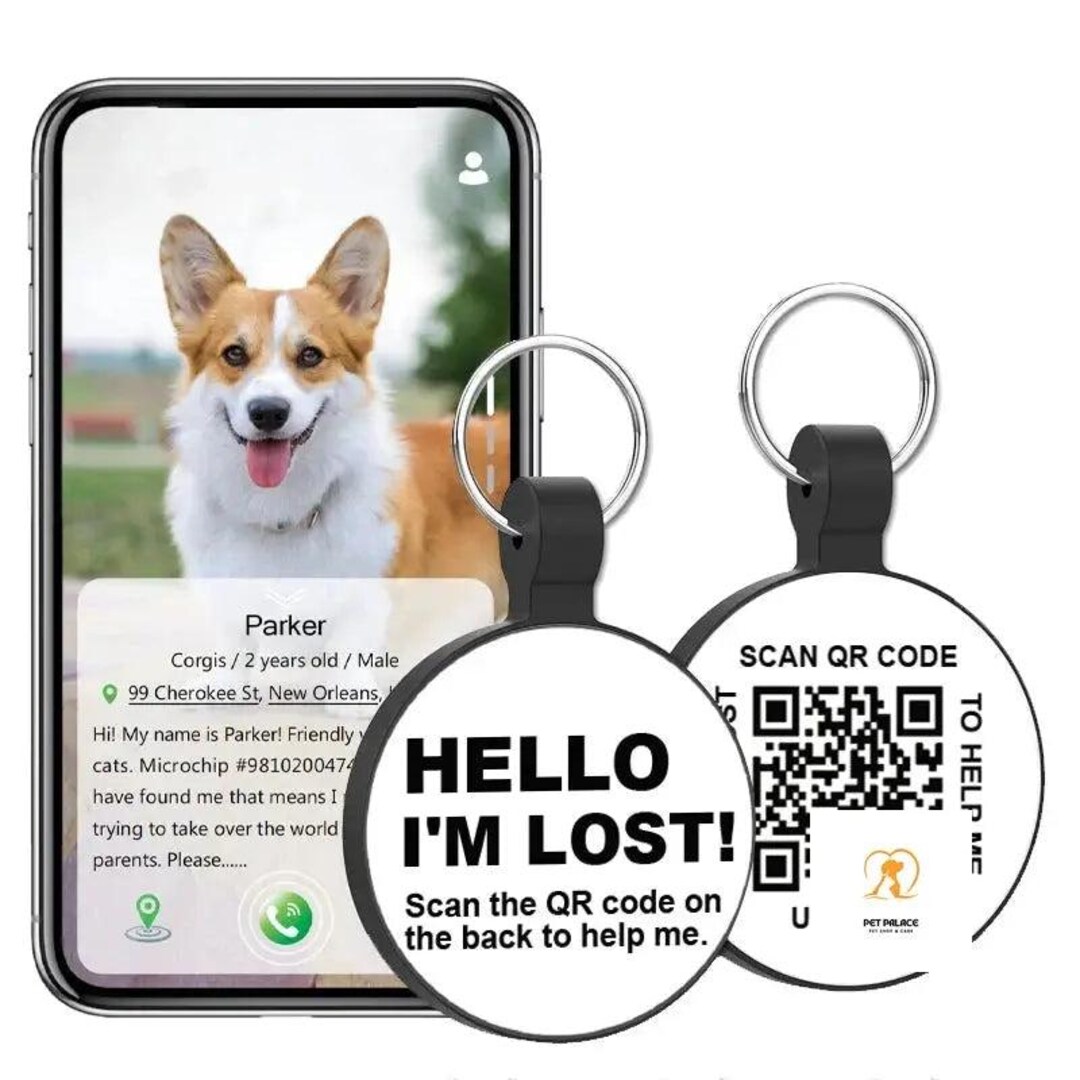 Silent Silicone QR Code Pet ID Tag: Online Profile, Scan Alert - Etsy