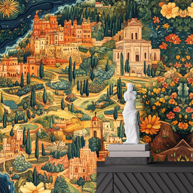 European Castle Wallpaper - Etsy