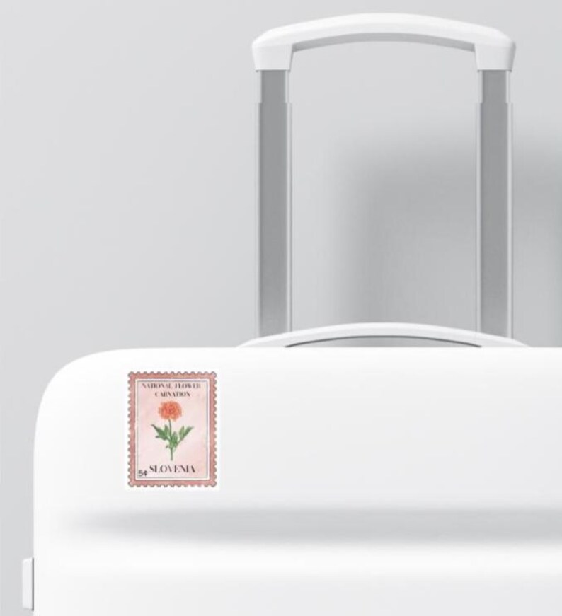 Slovenia National Flower Stamp Sticker - Etsy