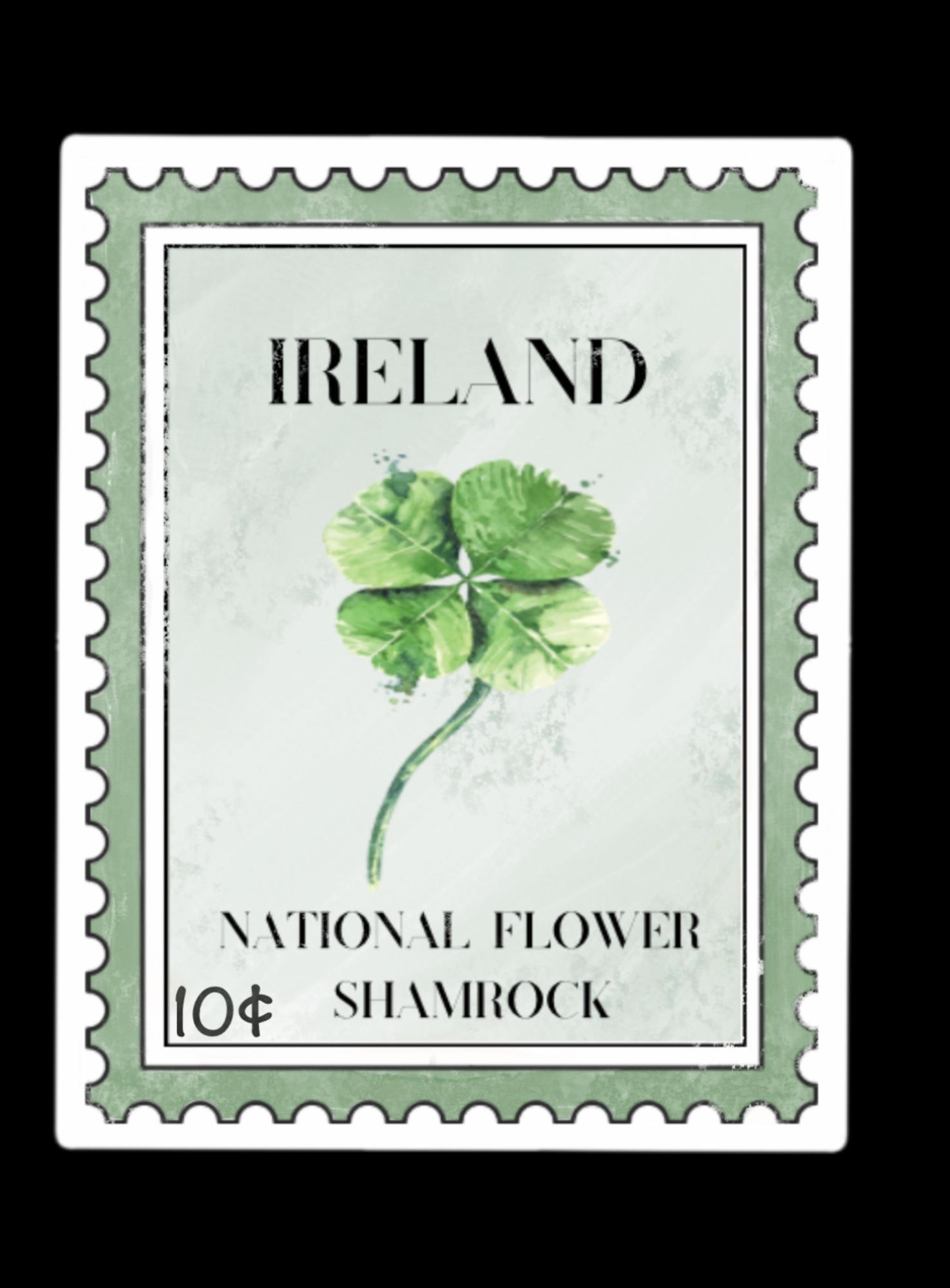 Ireland National Flower Stamp Sticker - Etsy