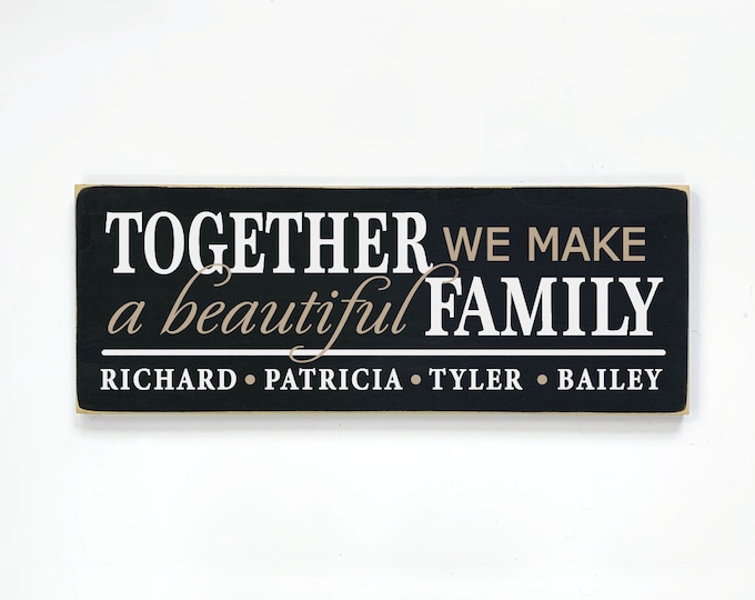 Custom Blended Family Sign Personalized With Names Great for Any Large ...