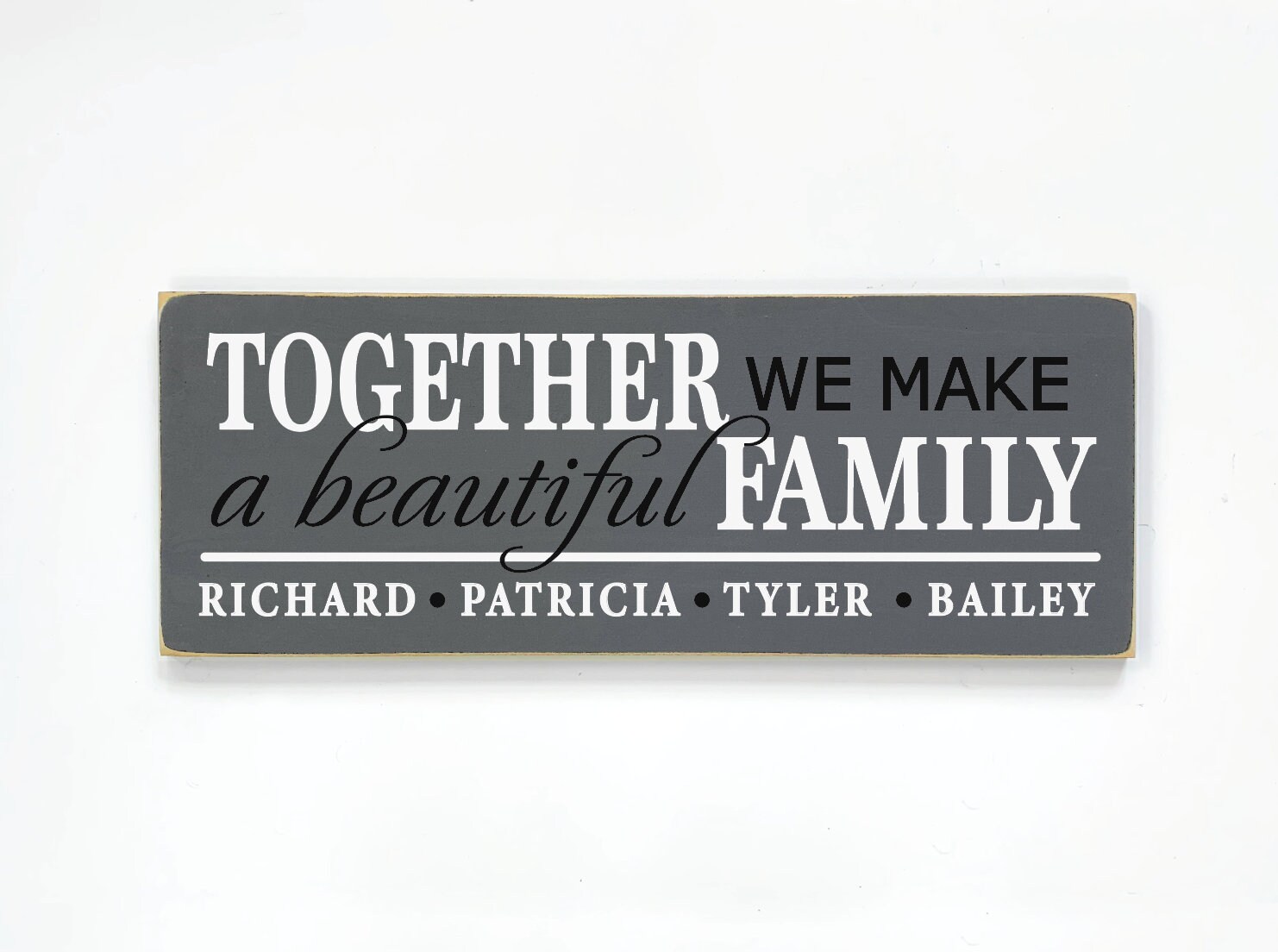 Custom Blended Family Sign Personalized With Names Great for | Etsy