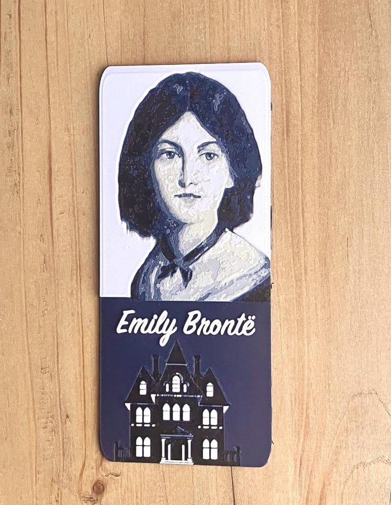 Charlotte Brontë and Emily Brontë Sisters Bookmarks, Raised, Textured ...