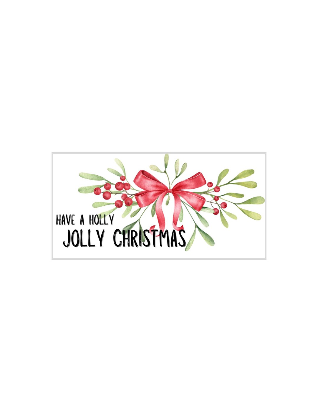 Holly Jolly Christmas Gift Tag | Printable Holiday Tags (PDF) - Etsy