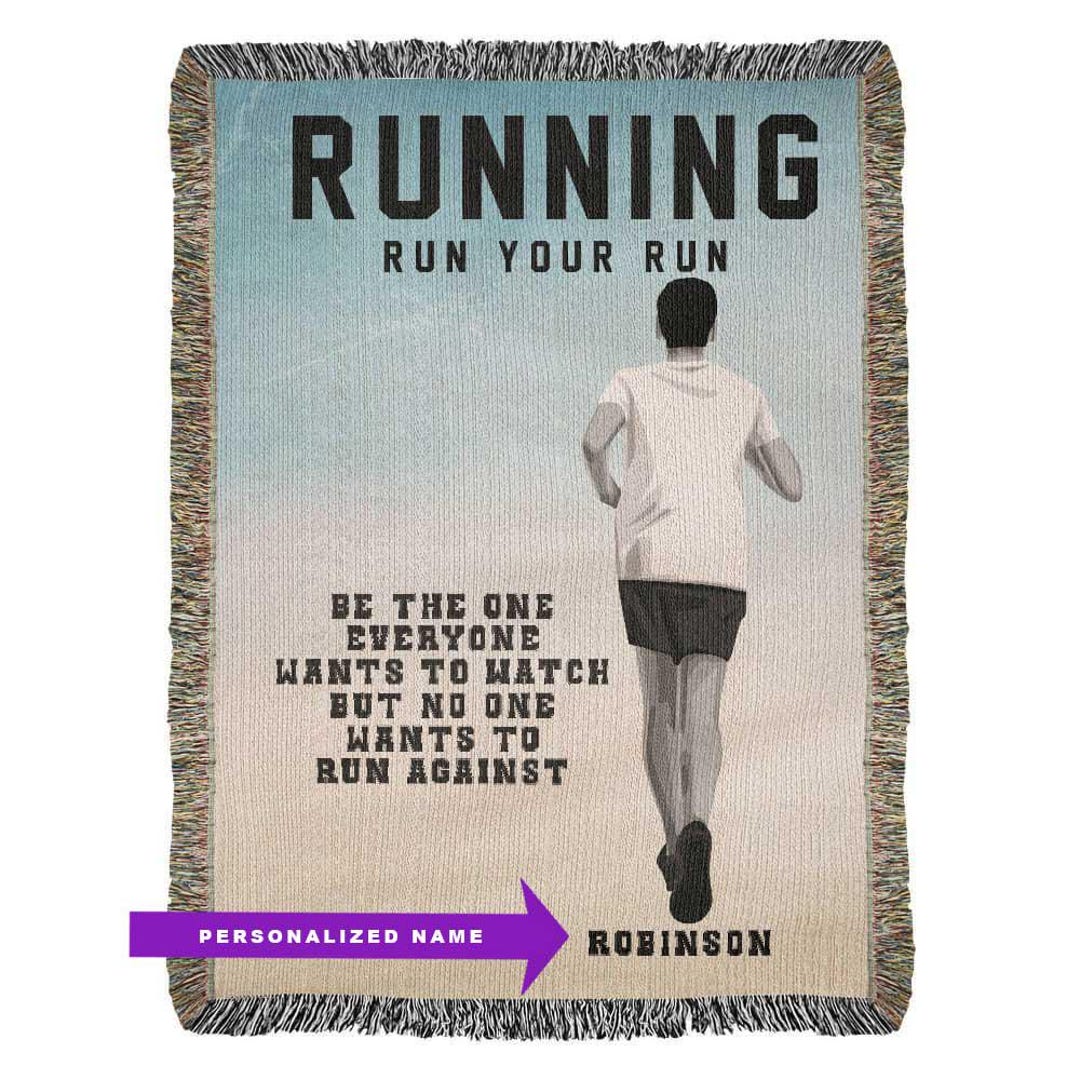 Personalized Boys Running Woven Blanket Custom Runner Gift Throw - Etsy