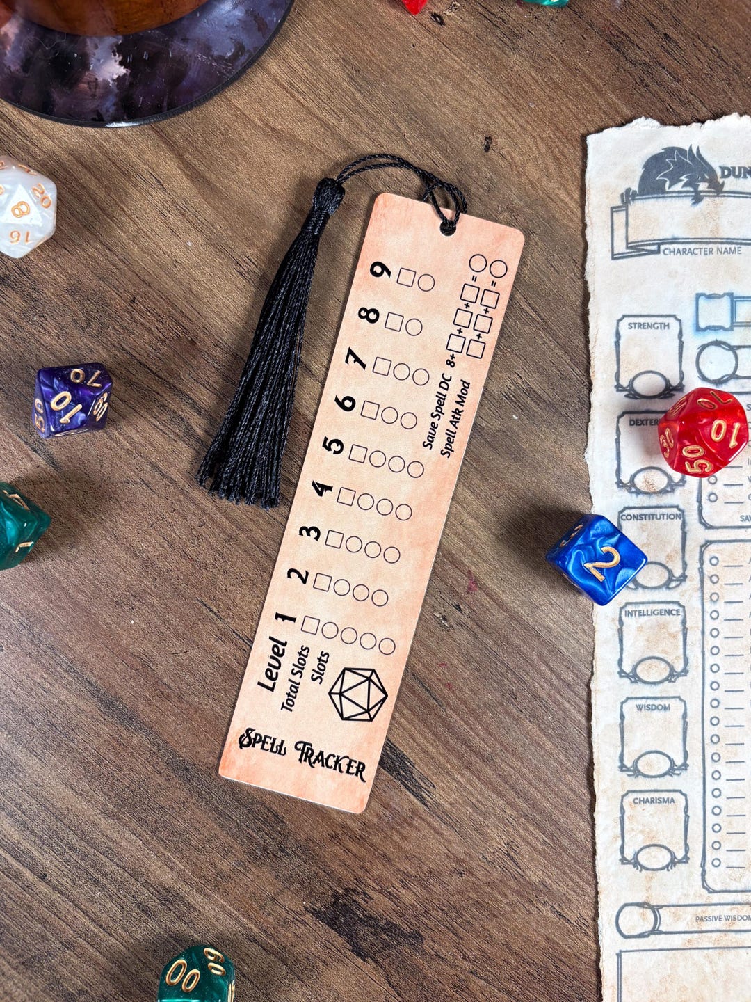 Dnd Spell Slot Tracker Bookmark – Dry Wipe Metal Bookmark for Tabletop ...
