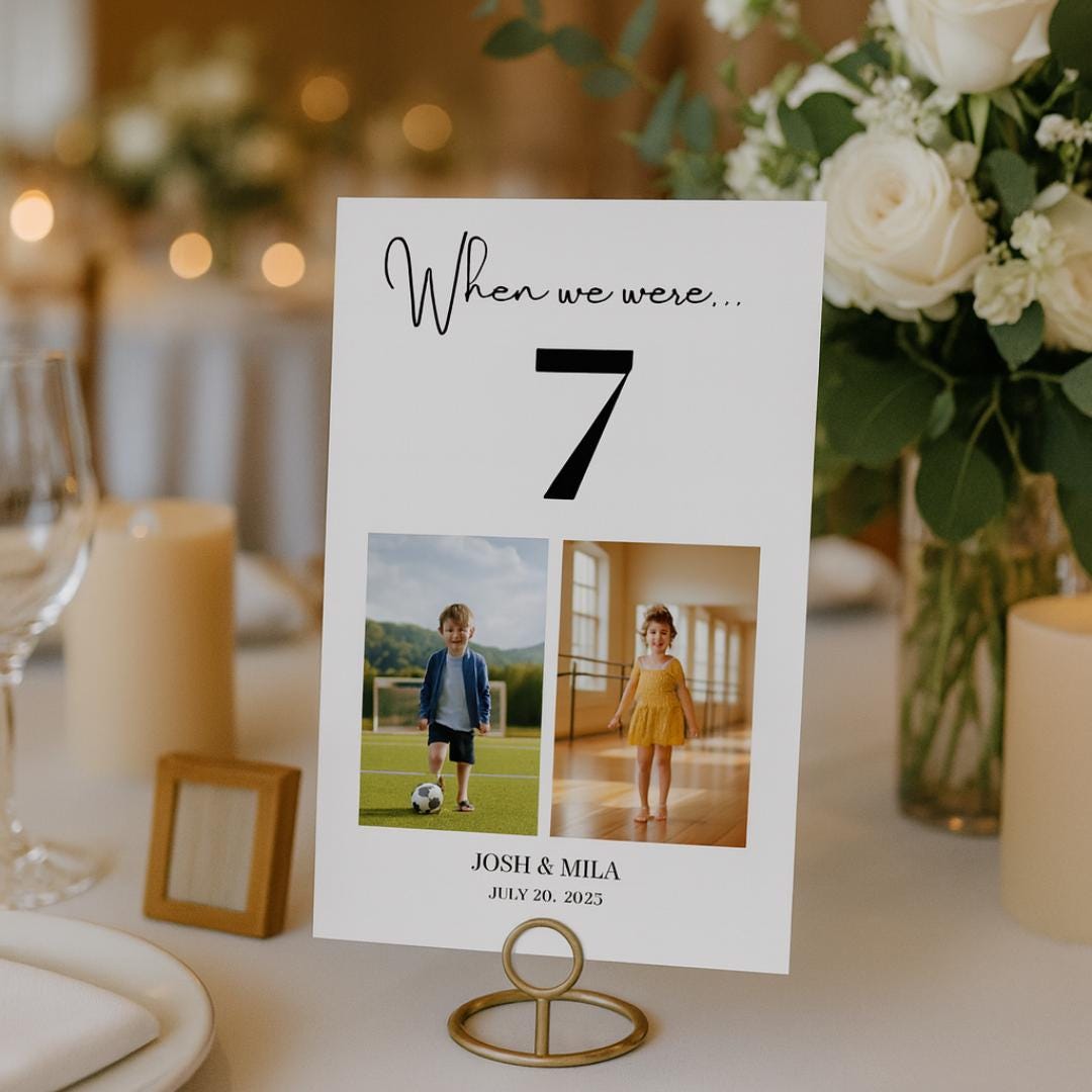 Personalized Wedding Table Numbers: Photo Display (digital Download) - Etsy