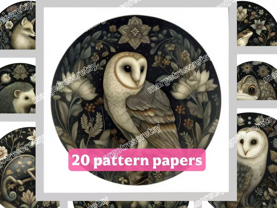 Animals Circular 20 Images JPG 300dpi Clipart Digital Download ...