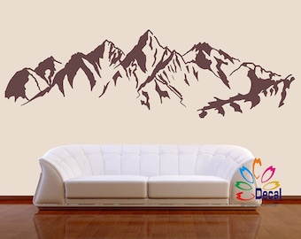 Mountain wall decal | Etsy