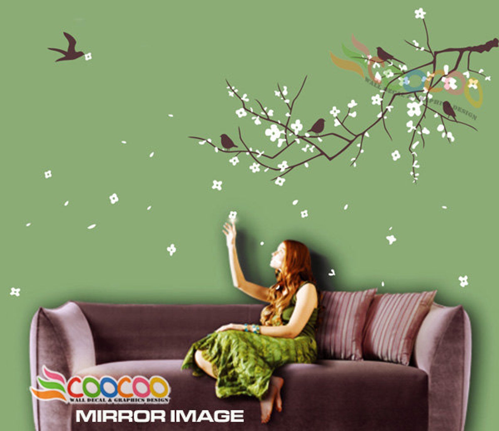 Wall Decor Decal Sticker Removable Vinyl Nursery Tree Plum | Etsy