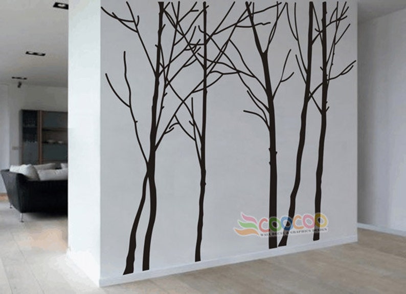 Tree Wall Decal Forest Vinyl Sticker Large Nursery Wall Decal | Etsy