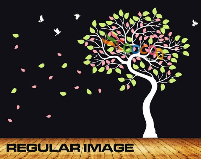 Wall Decor Decal Sticker Mural Large Removable Multicolor Dancing Tree ...